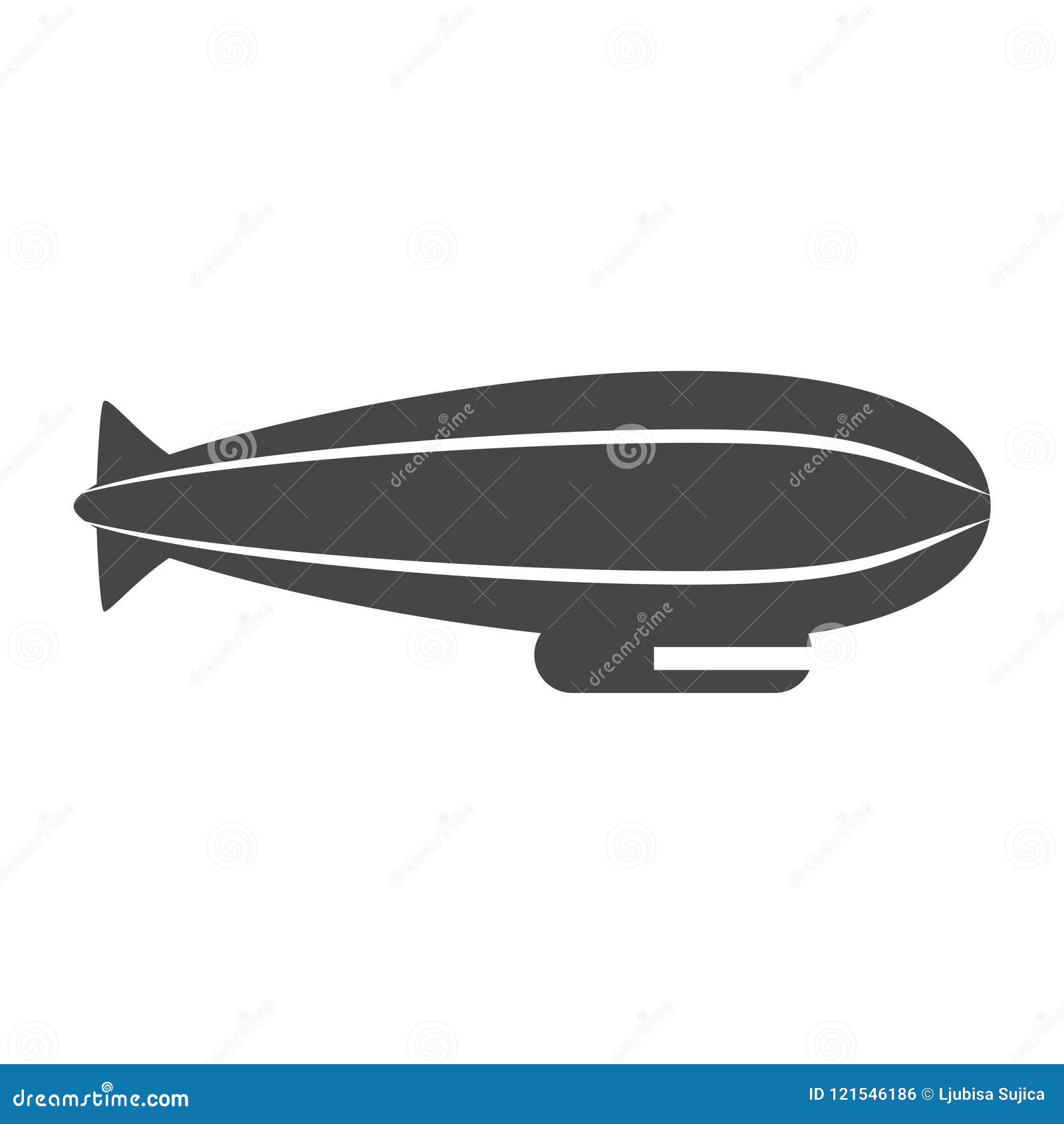 Airship Isolated on White Vector Stock Vector - Illustration of ...