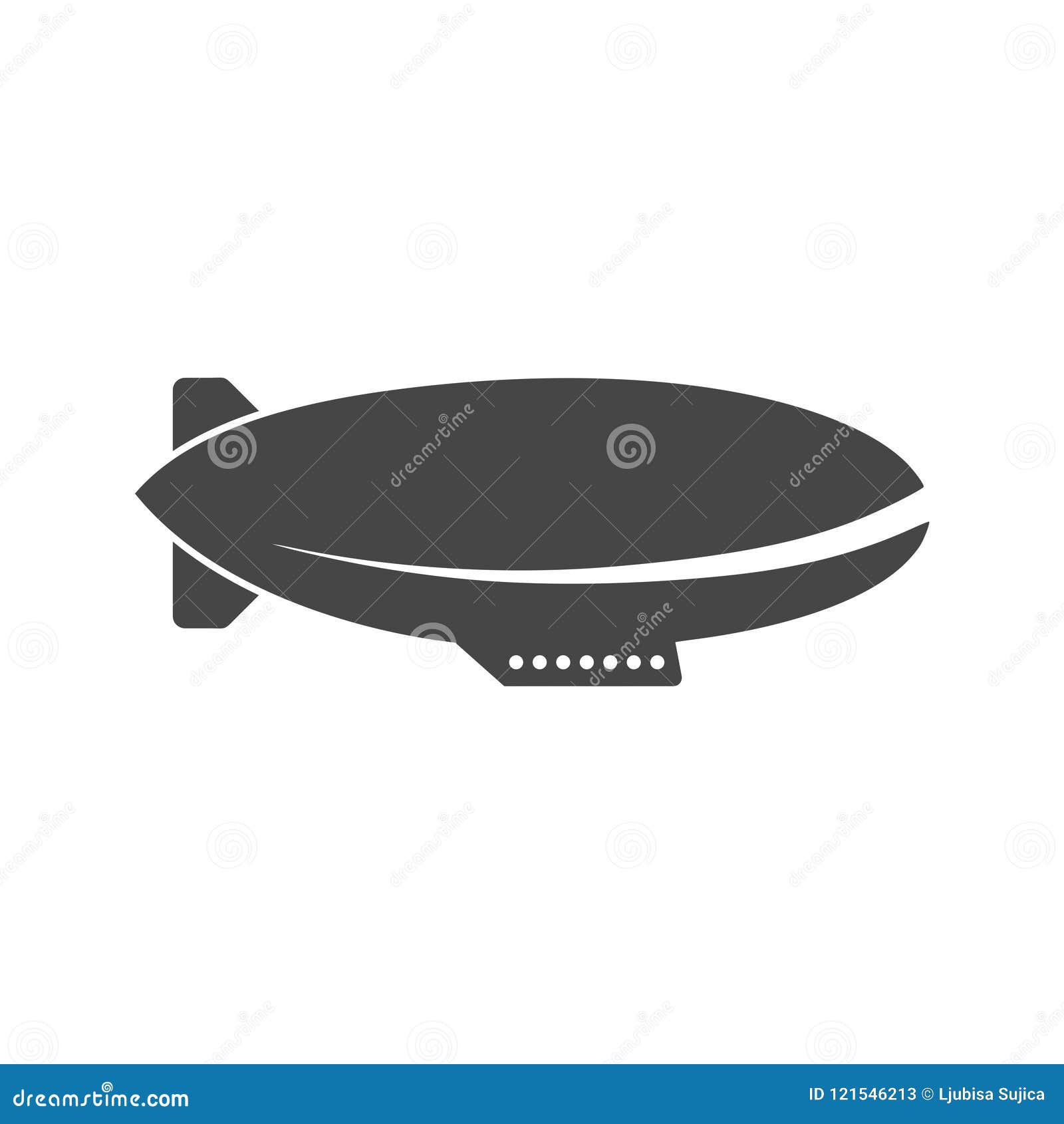 Airship Isolated on White Vector Stock Illustration - Illustration of ...