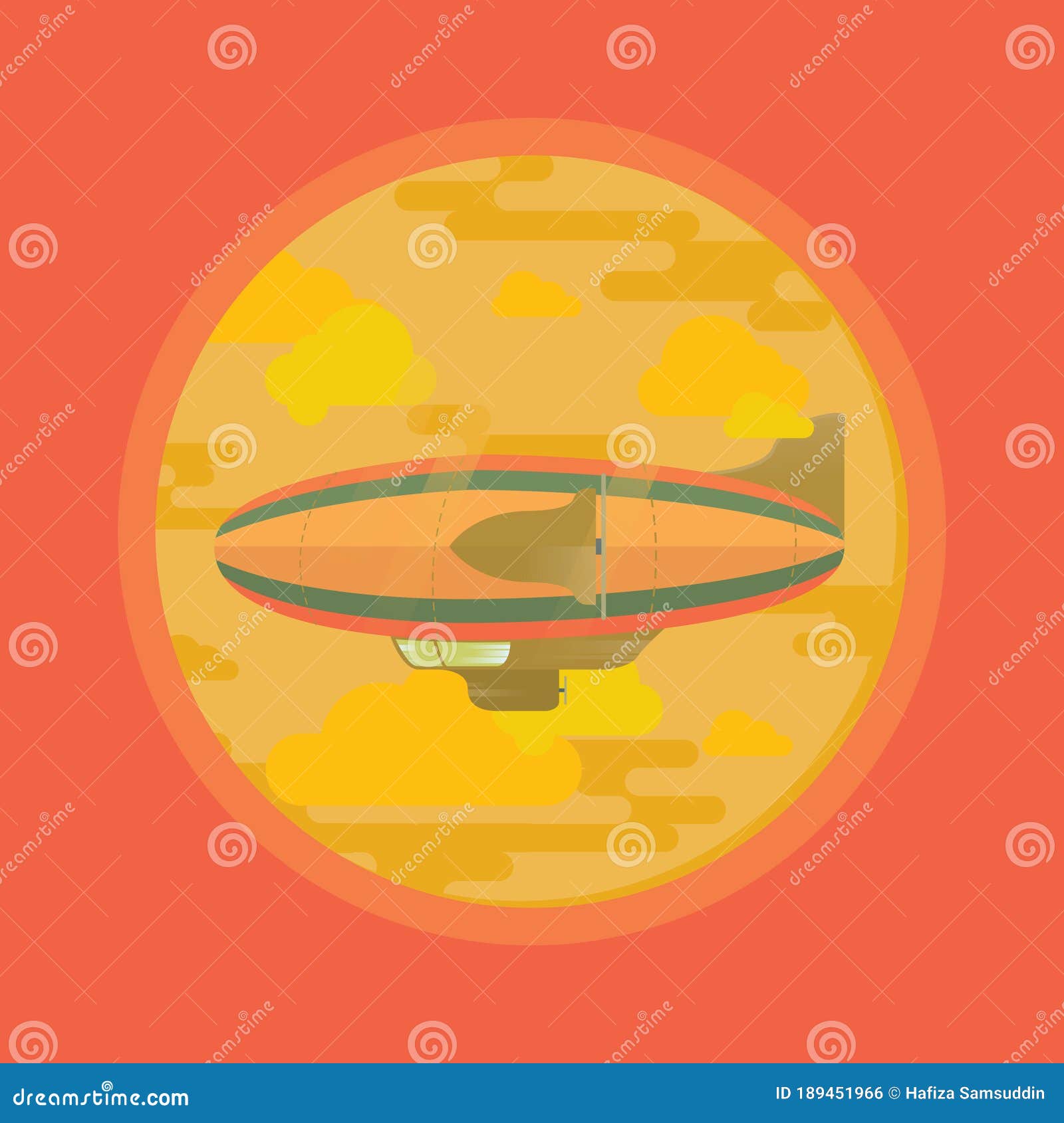 Airship. Vector Illustration Decorative Design Stock Vector ...