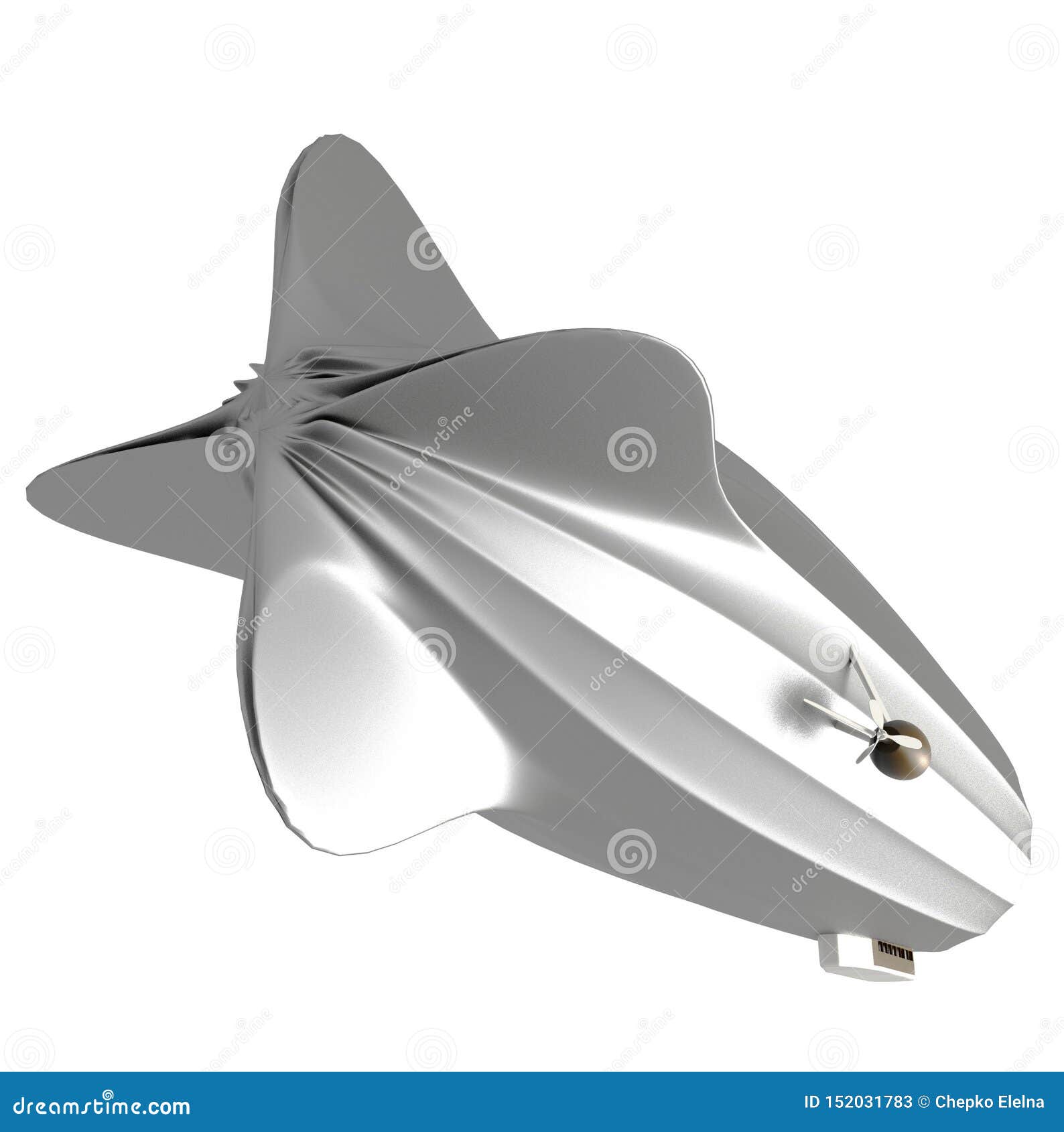 Airship on White,dirigible,aircraft,zeppelin,3d Render Stock ...