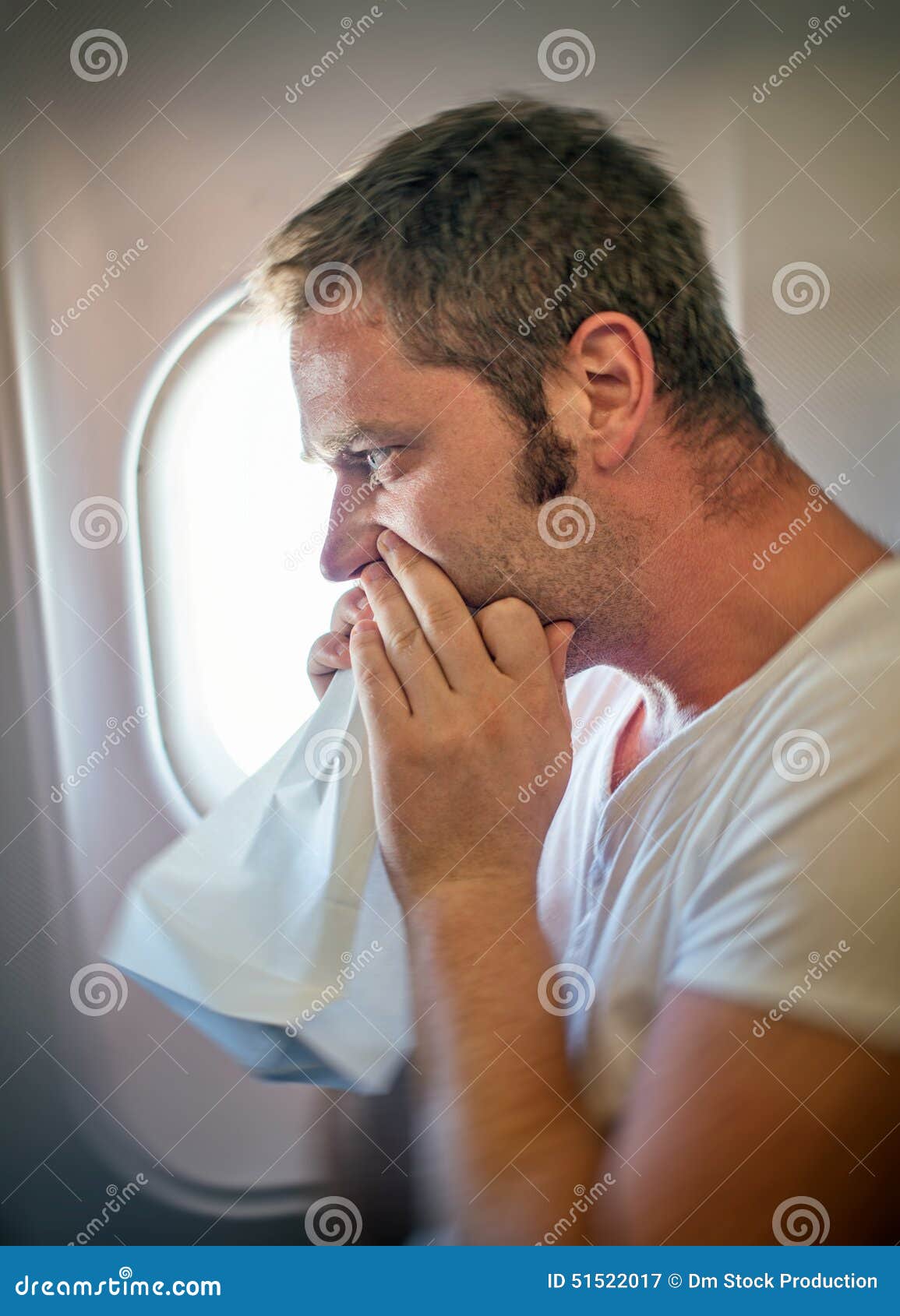 Airsickness. stock image. Image of flight, airsickness - 51522017