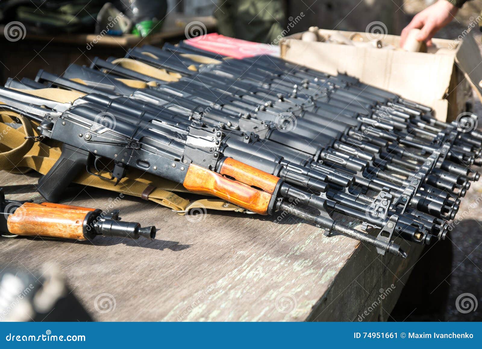 Airsoft Guns, Kalashnikov, Automatic Weapons Stock Image - Image of ...
