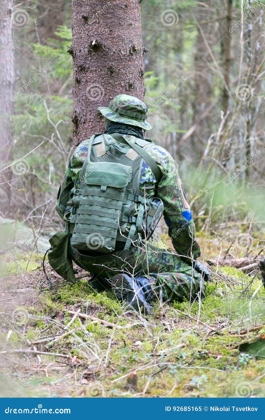 Airsoft player stock image. Image of mask, game, camouflage - 92685165
