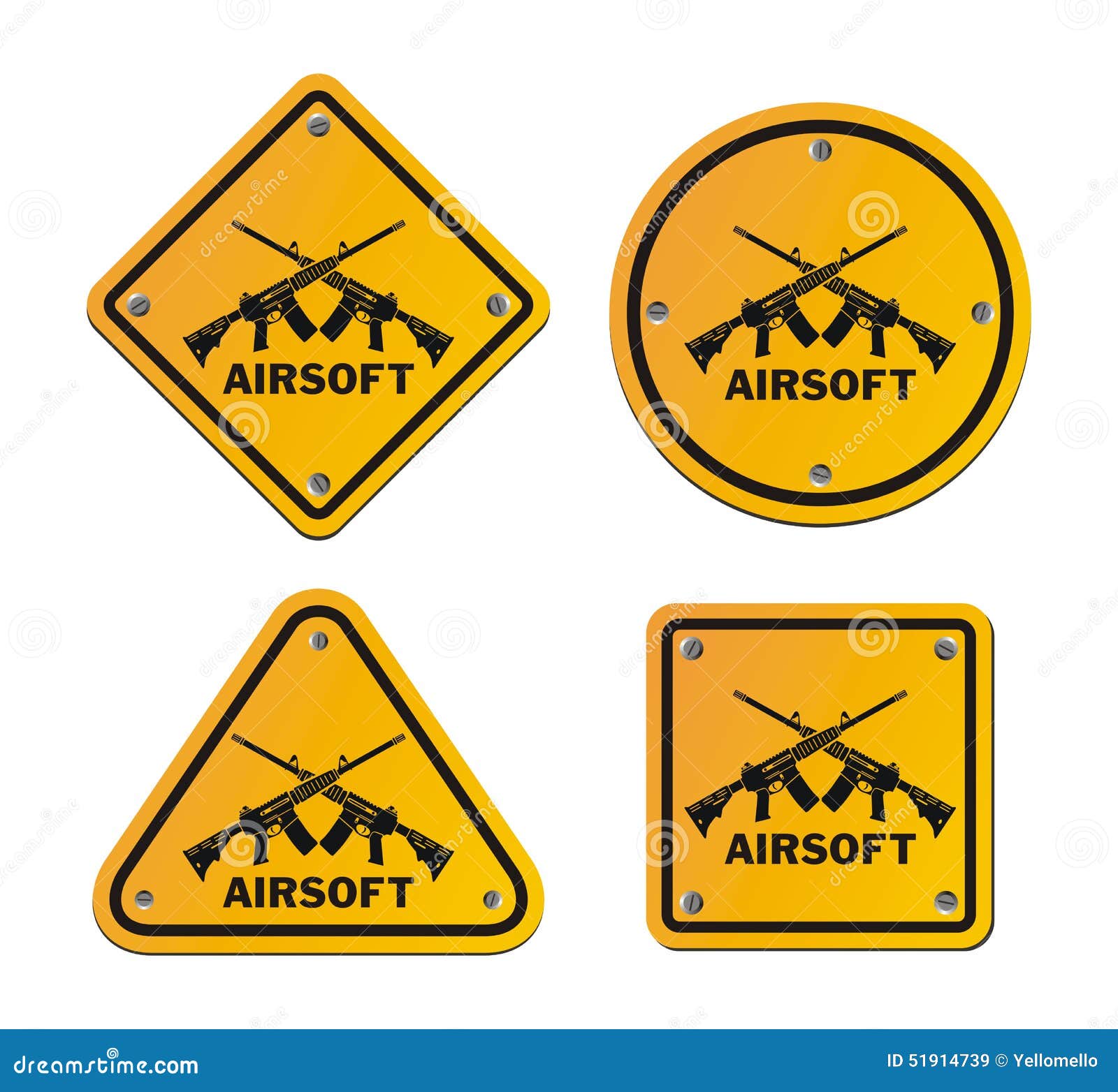 Airsoft roadsigns stock illustration. Illustration of paintballing ...