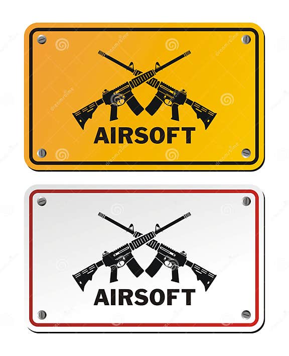 Airsoft signs stock illustration. Illustration of leisure - 51915726