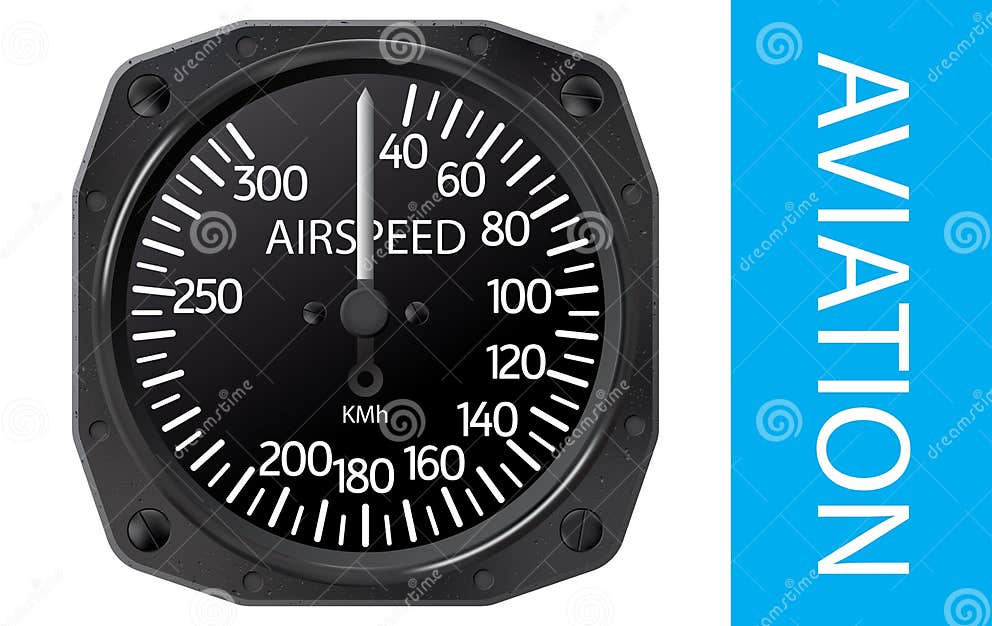 Airspeed indicator vector stock vector. Illustration of airplane - 64219986