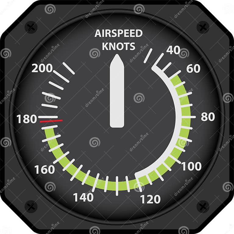 Airspeed indicator stock vector. Illustration of flying - 45358576