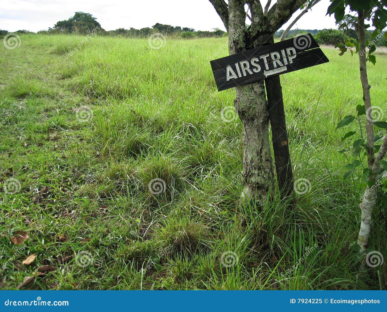 Airstrip Sign in the African Bush Stock Image - Image of africa ...