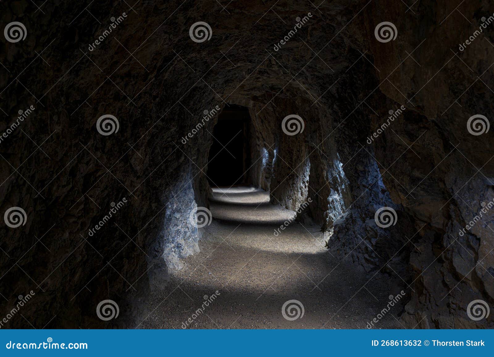 Aisle in a Cave Cave Exit of the Dechen Cave in Germany Stock Photo ...