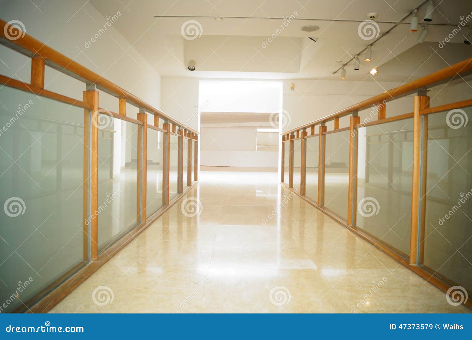 Aisle stock image. Image of hall, railing, architecture - 47373579