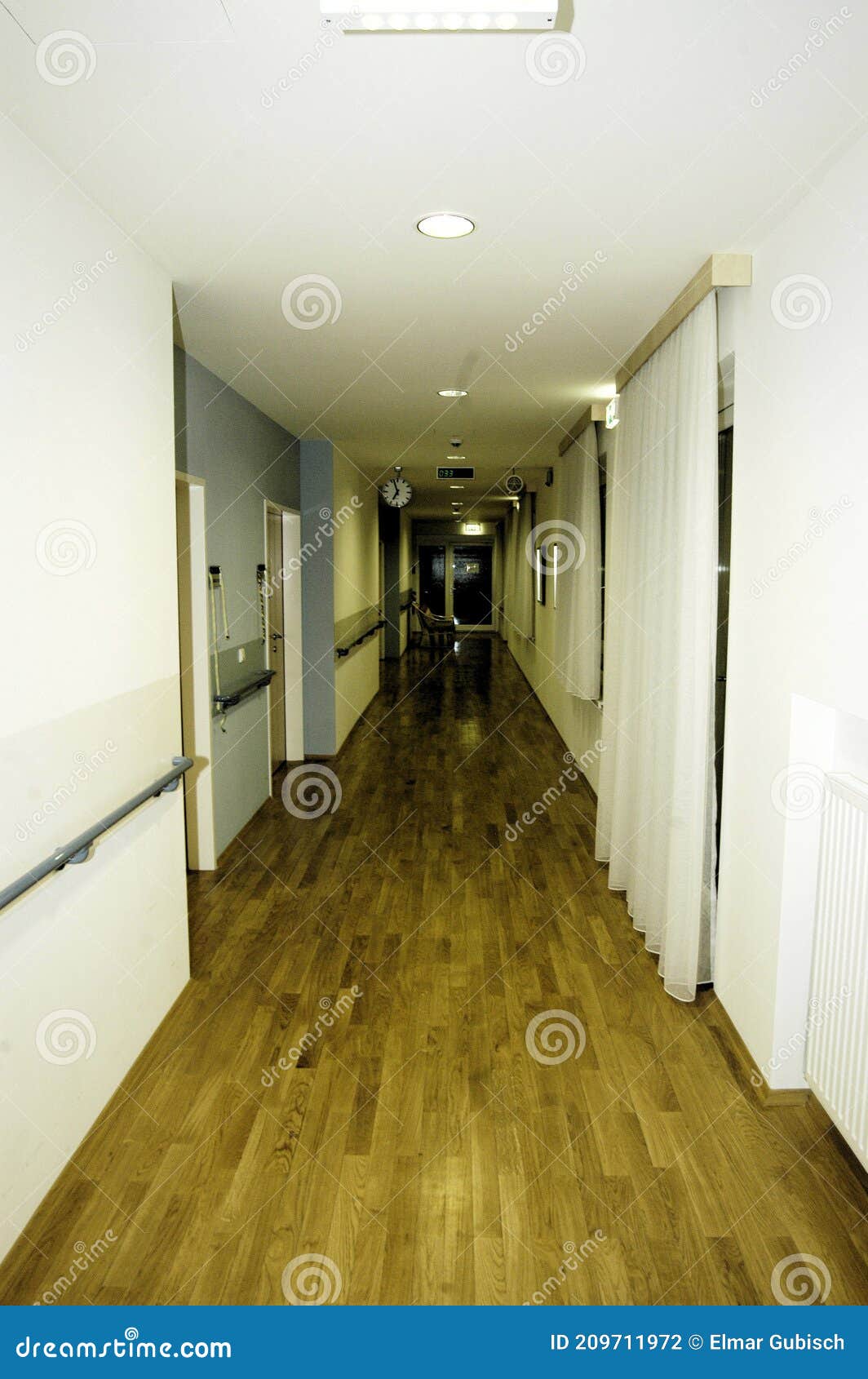 An Aisle or Hallway of a Building Stock Photo - Image of housing, life ...