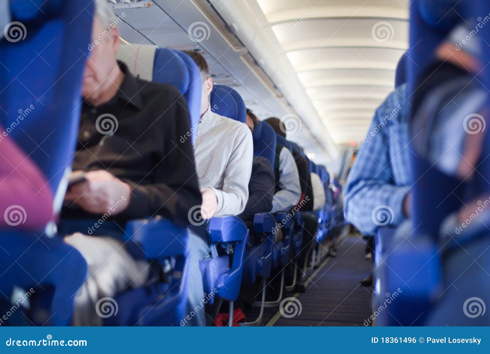 Aisle between Seats in Airplane Cabin Editorial Photo - Image of ...