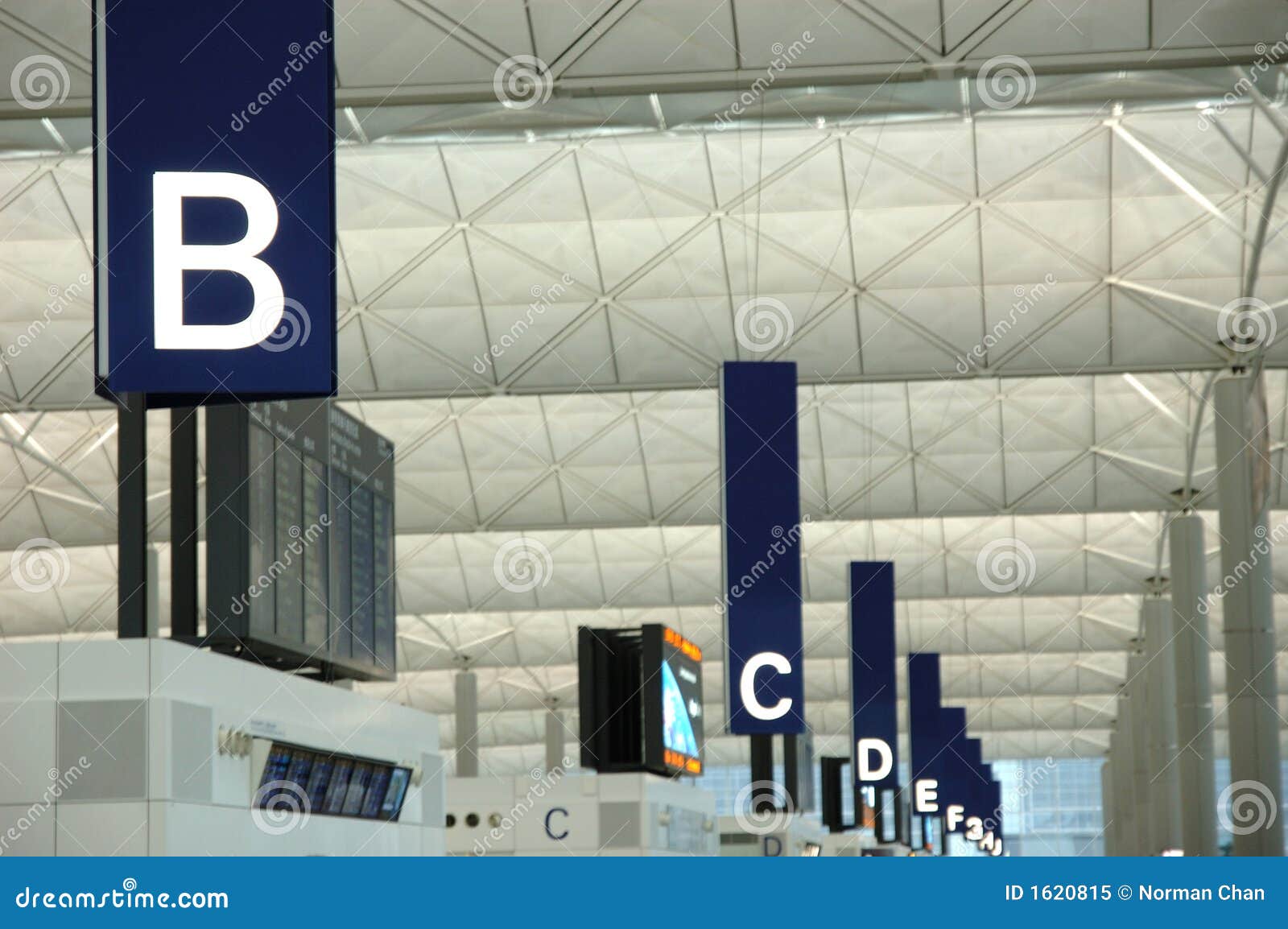 Aisle signs in airport stock image. Image of steel, light - 1620815
