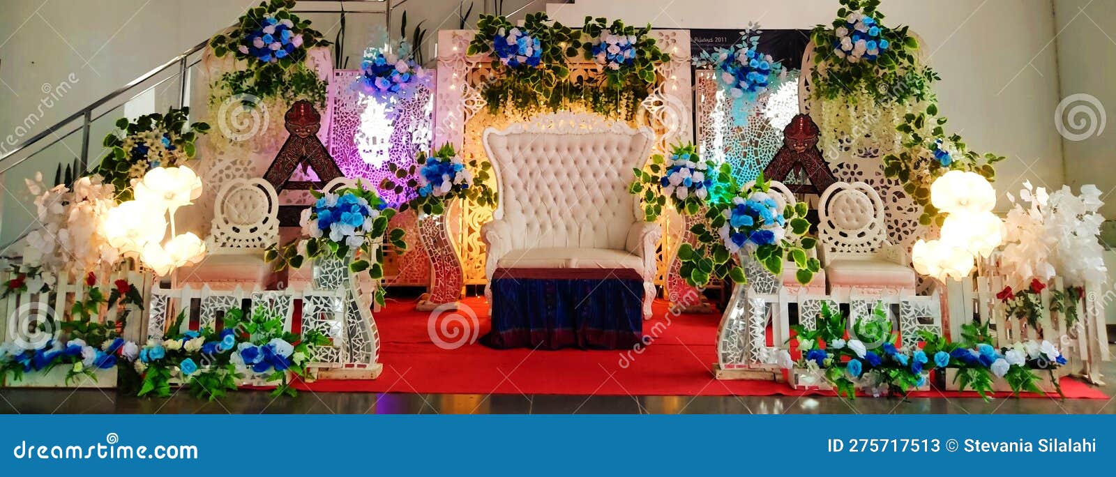 The Aisle for a Traditional Batak Wedding Stock Image - Image of ...