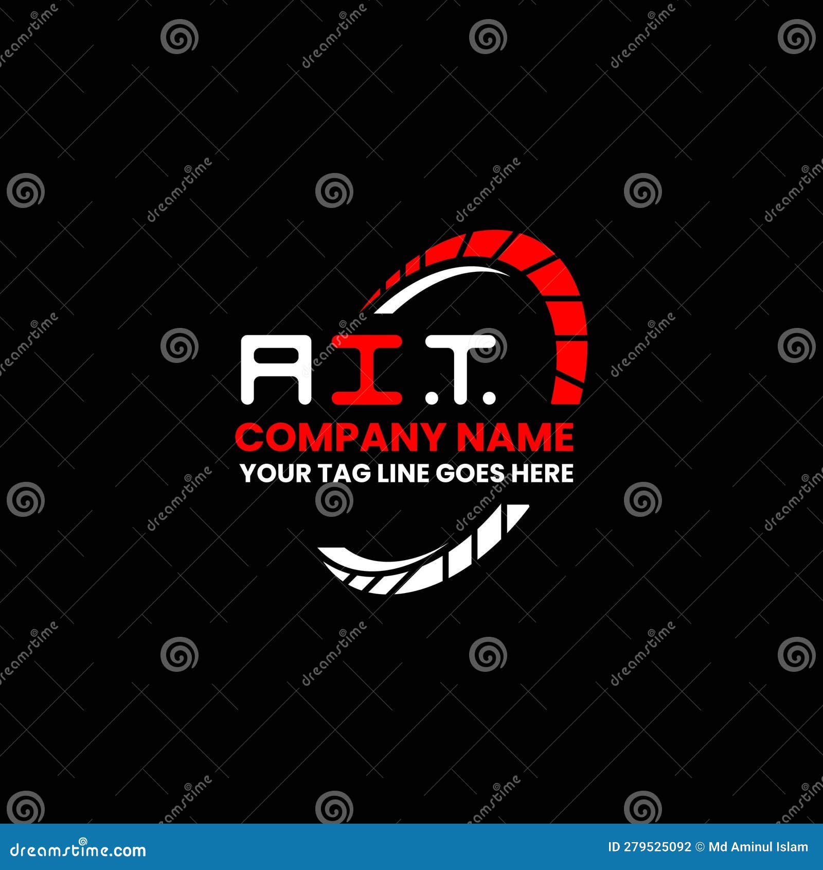 AIT Letter Logo Creative Design with Vector Graphic, AIT Stock Vector ...