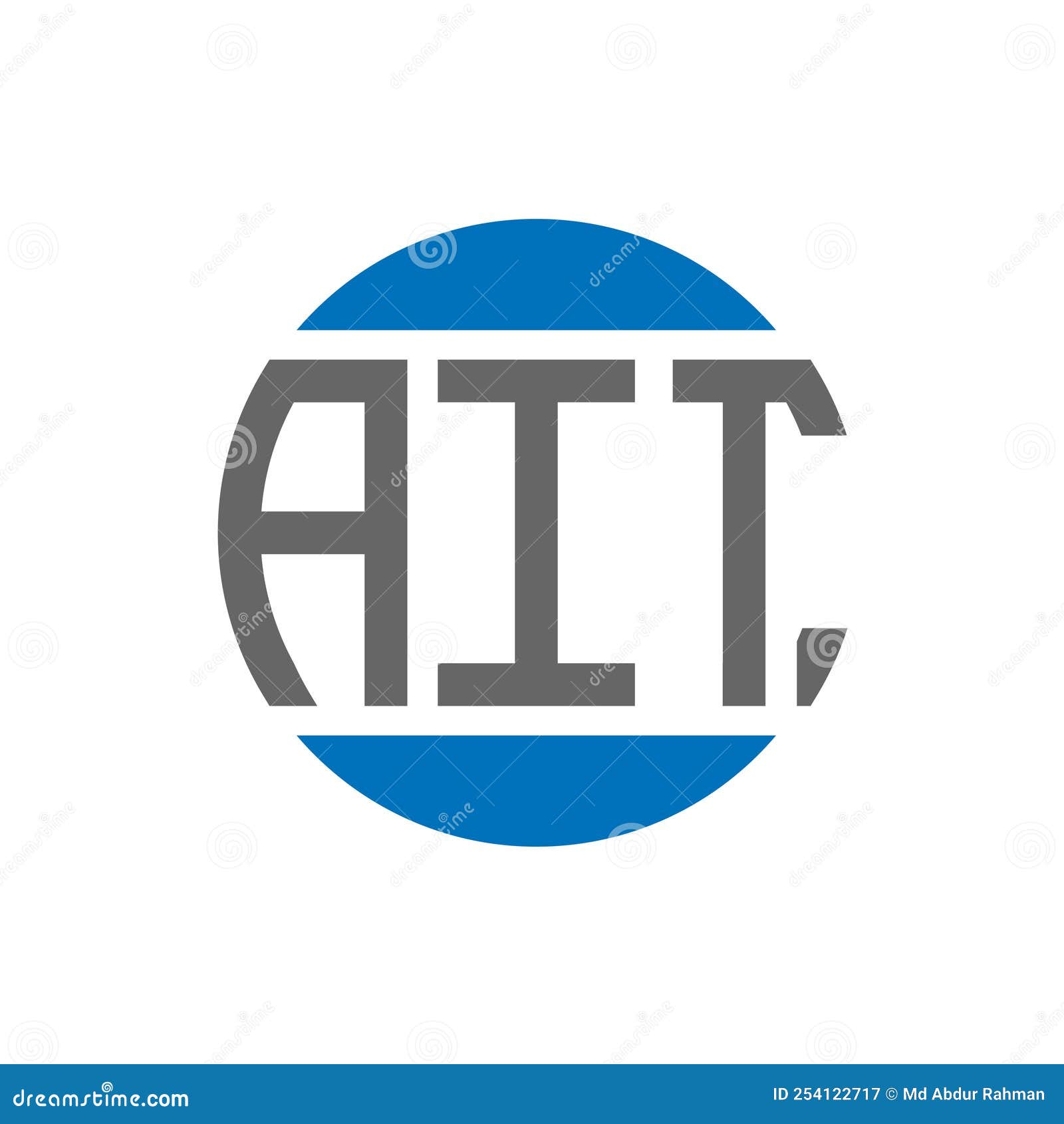 AIT Letter Logo Design on White Background. AIT Creative Initials ...