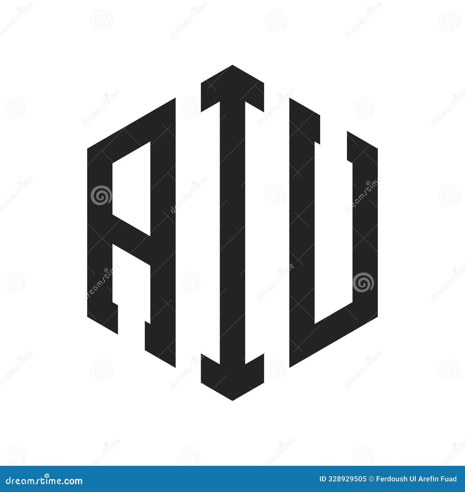 AIU Logo Design. Initial Letter AIU Monogram Logo Using Hexagon Shape ...
