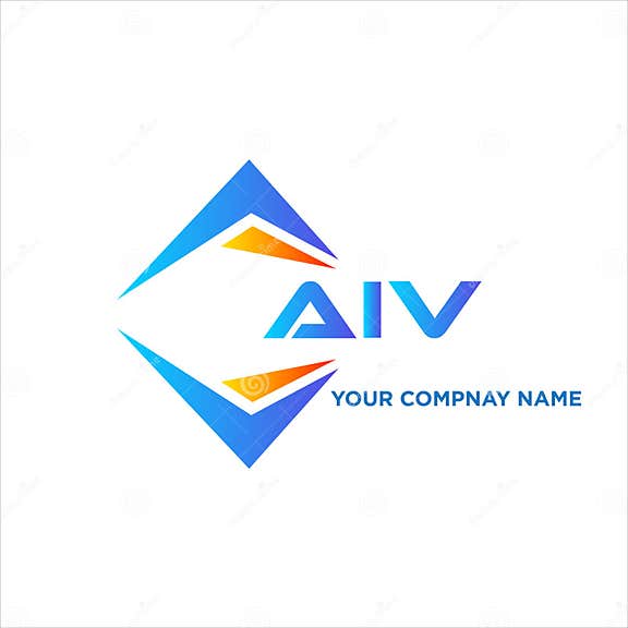 AIV Abstract Technology Logo Design on White Background. AIV Creative ...