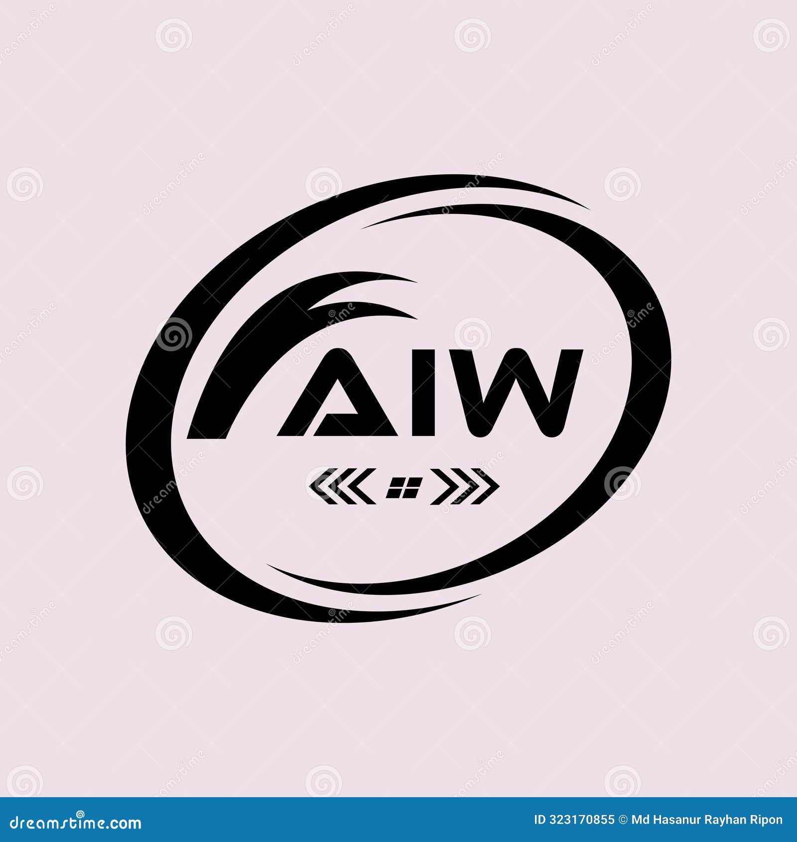 AIW Letter Logo Design. AIW Simple and Modern Monogram Logo Stock ...