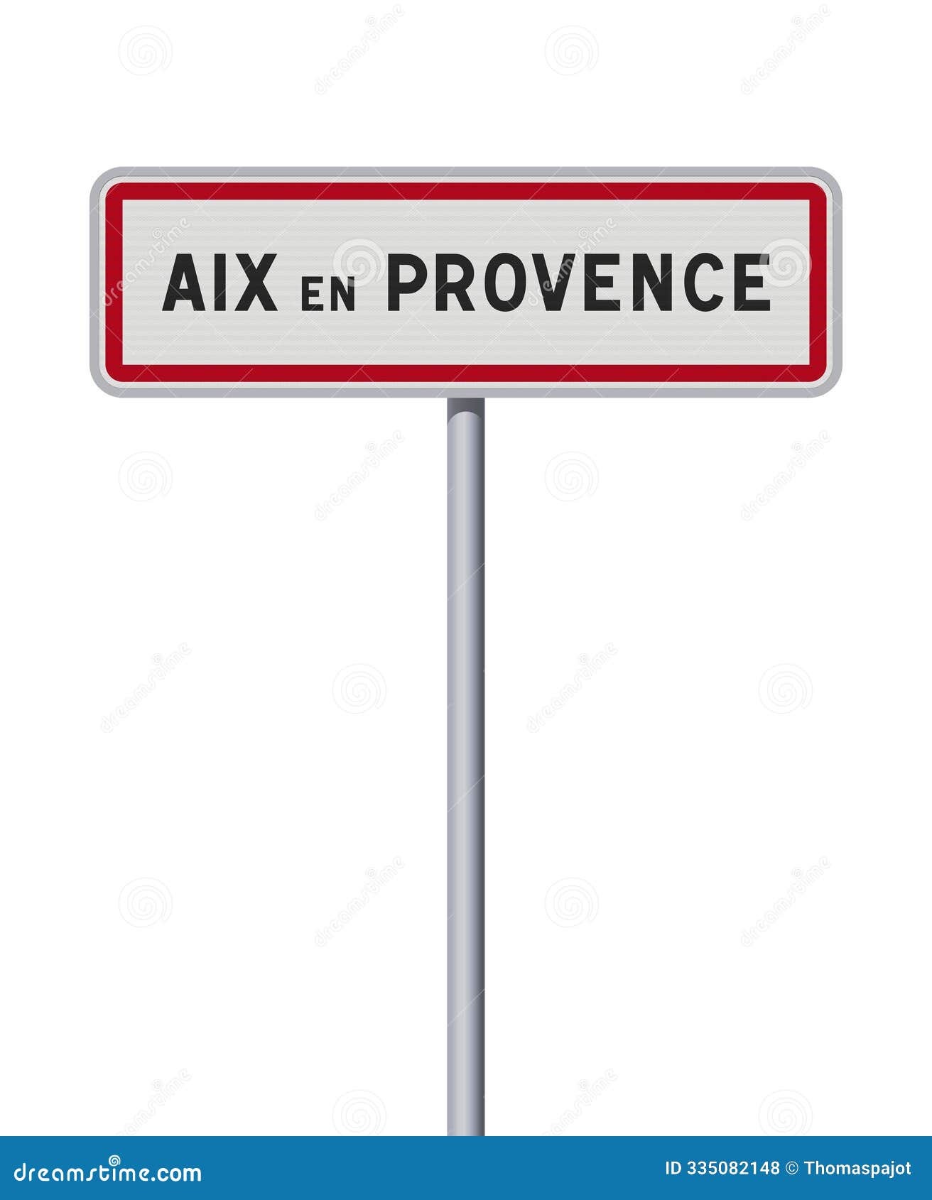 City of Aix En Provence Entrance Road Sign Stock Illustration ...