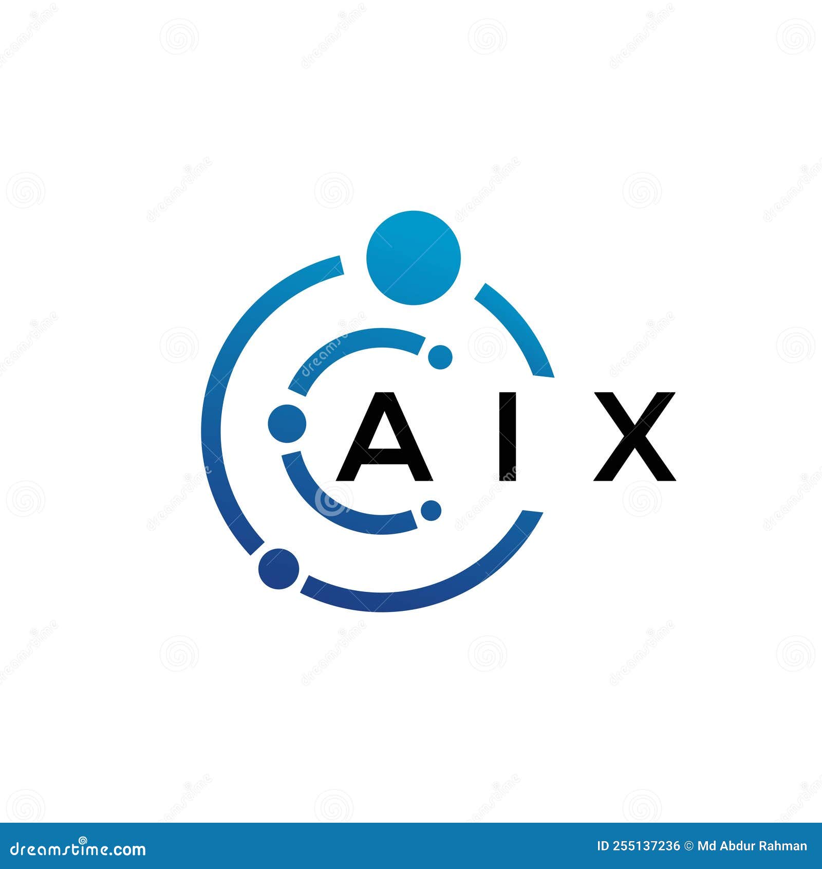 AIX Letter Logo Design on Black Background. AIX Creative Initials ...