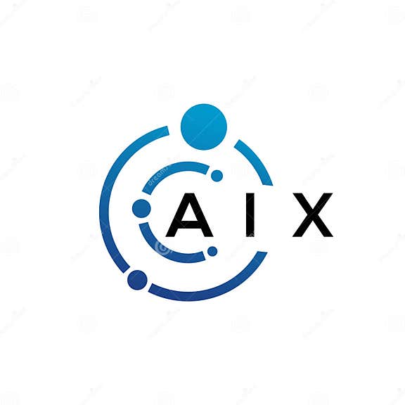 AIX Letter Logo Design on Black Background. AIX Creative Initials ...