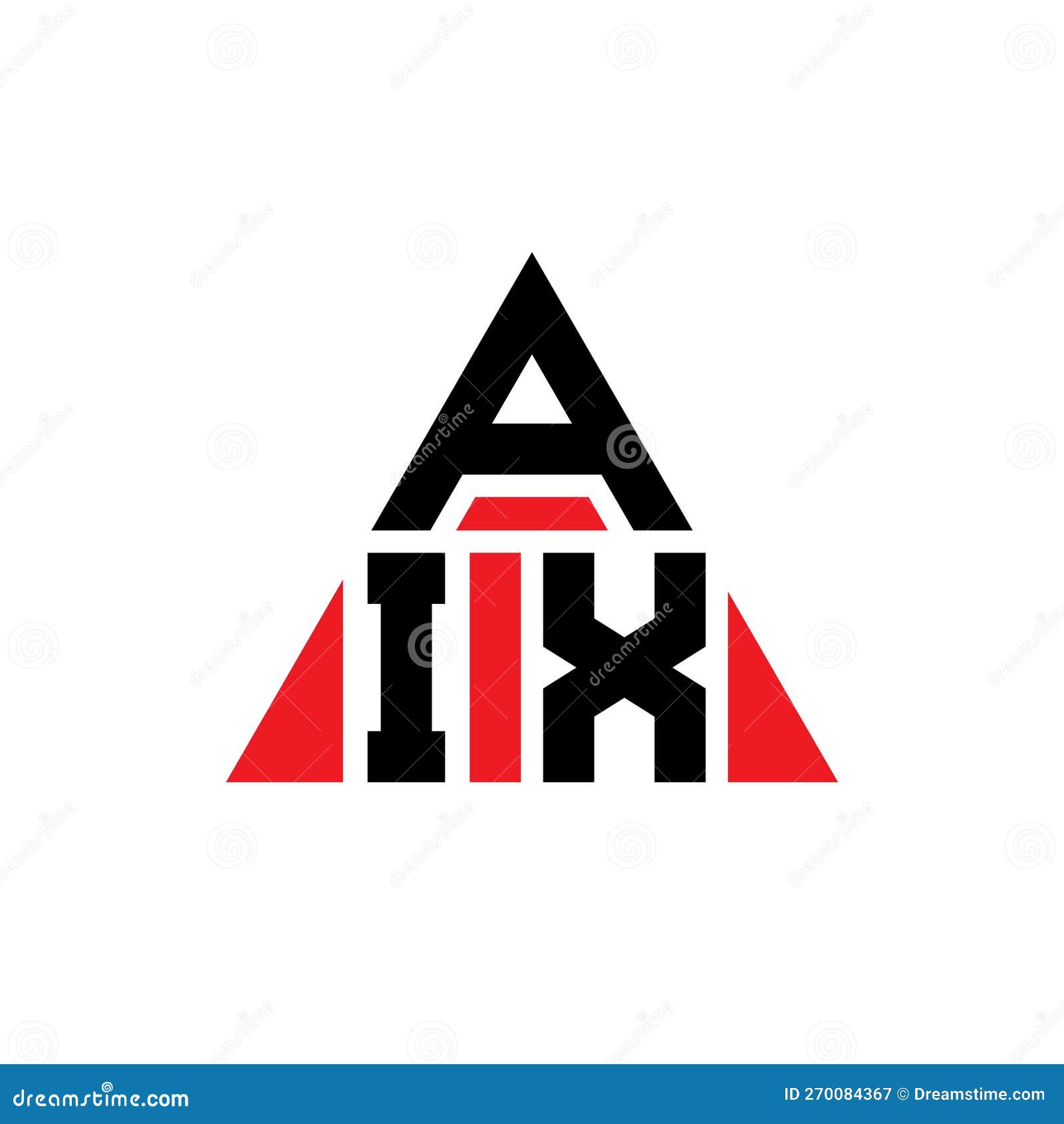 AIX Triangle Letter Logo Design with Triangle Shape. AIX Triangle Logo ...