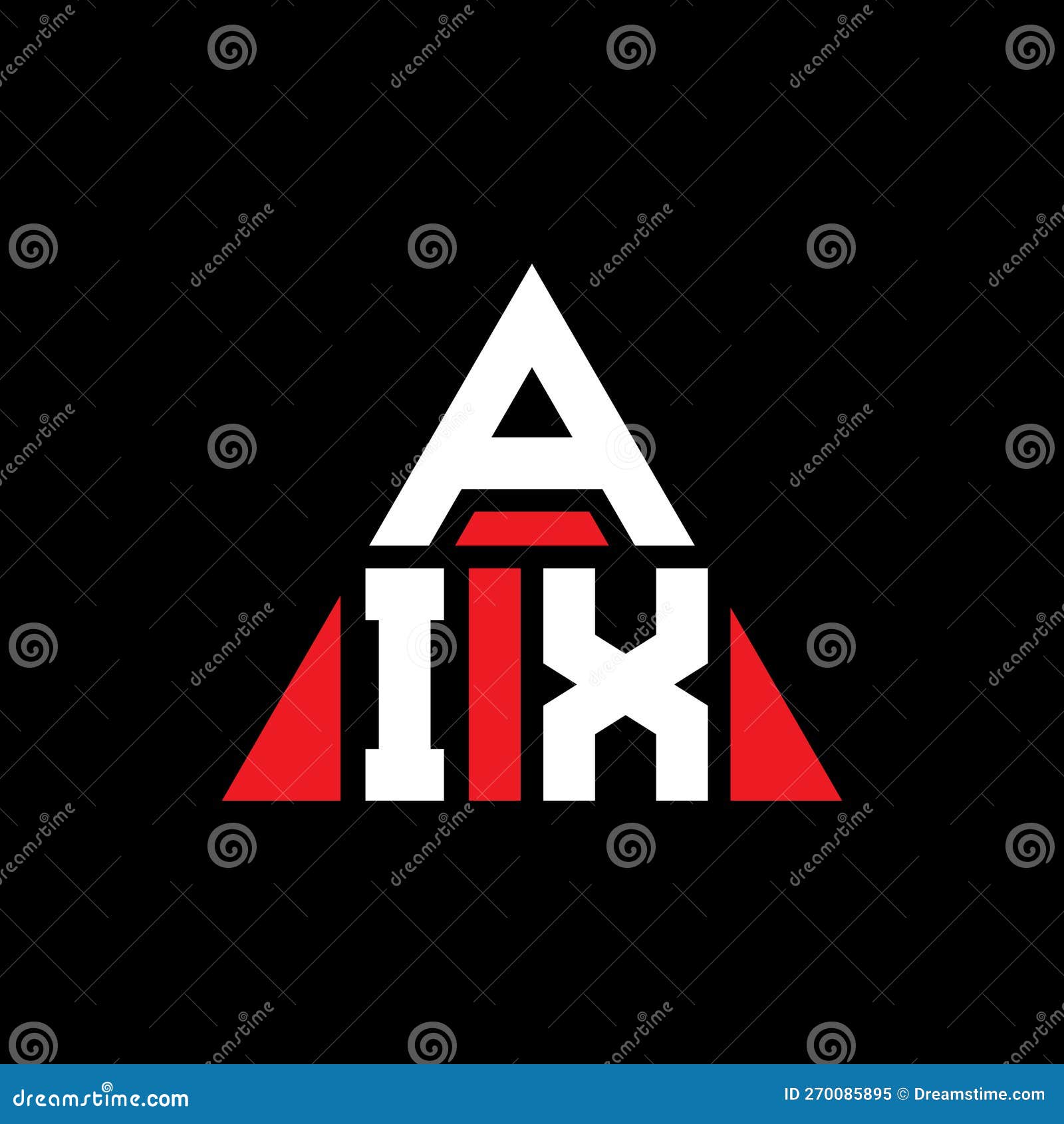 AIX Triangle Letter Logo Design with Triangle Shape. AIX Triangle Logo ...