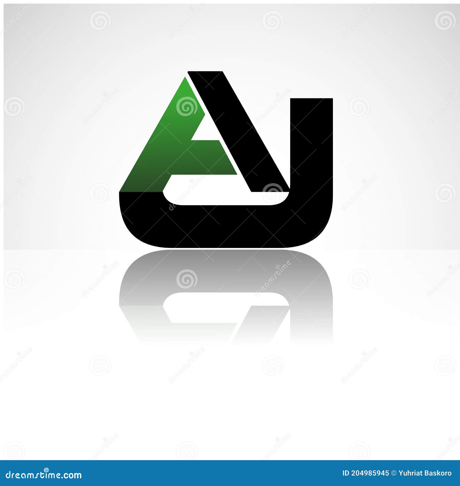 AJ Company Linked Letter Logo Icon Green and Black Stock Vector ...