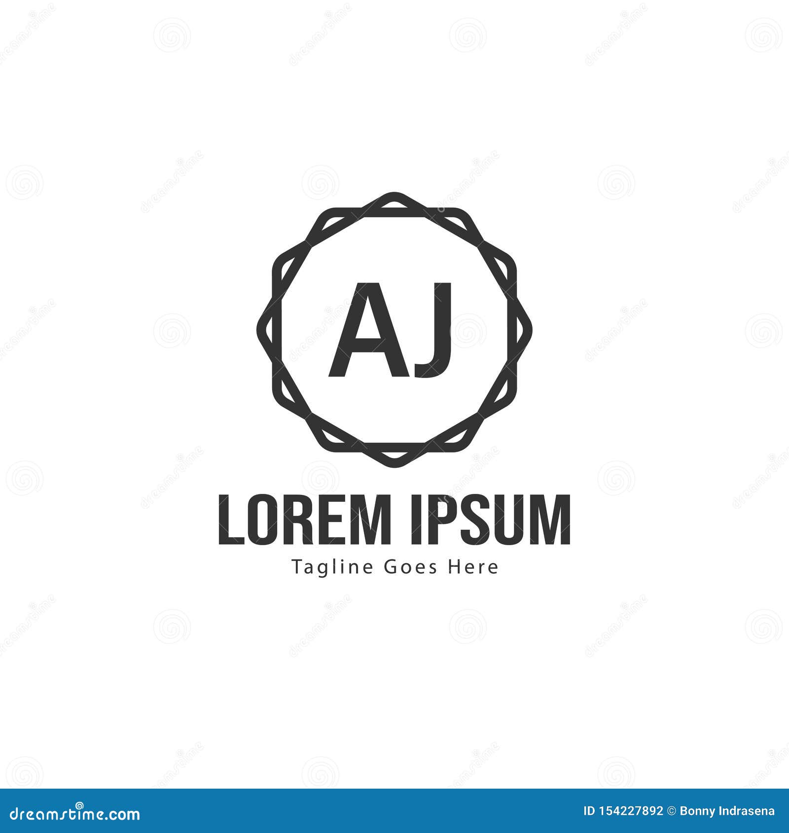 AJ Letter Logo Design. Creative Modern AJ Letters Icon Illustration ...