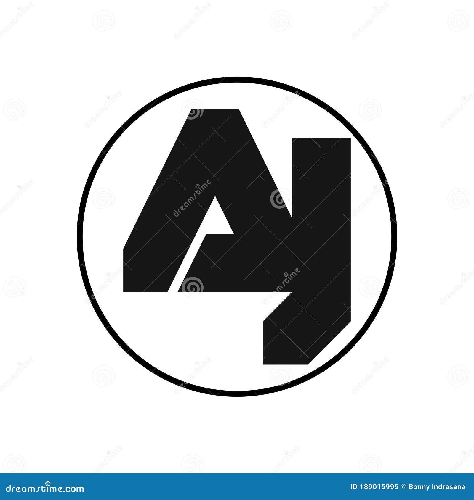 AJ Letter Logo Design with Simple Style Stock Vector - Illustration of ...
