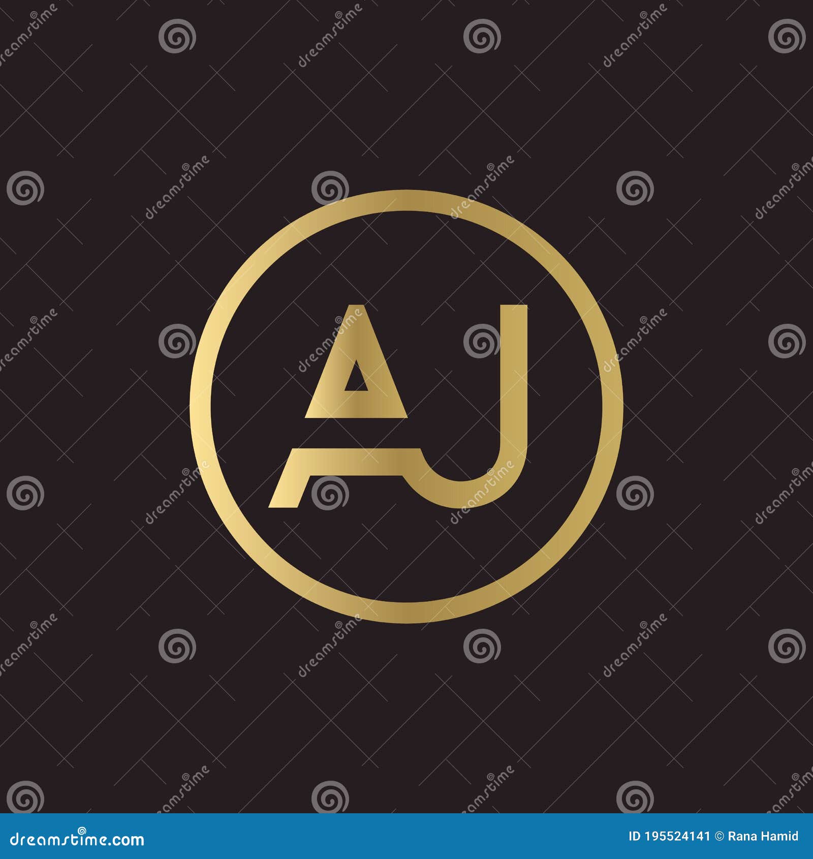 AJ Logo Design Business Typography Vector Template. Creative Linked ...