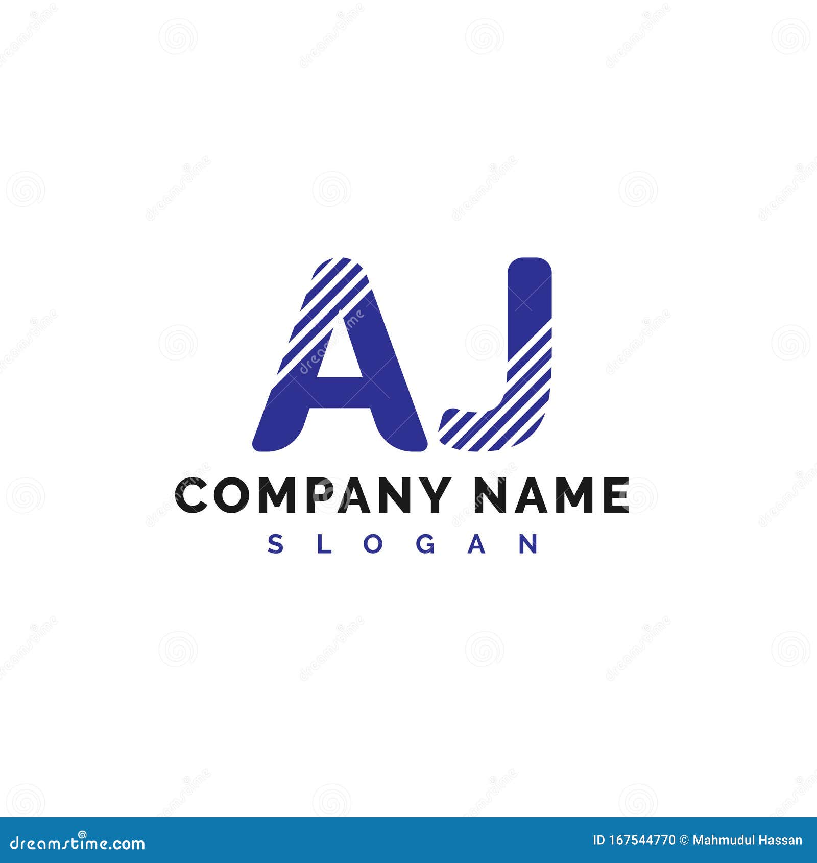 AJ Logo Design. AJ Letter Logo Icon Vector Illustration - Vector Stock ...