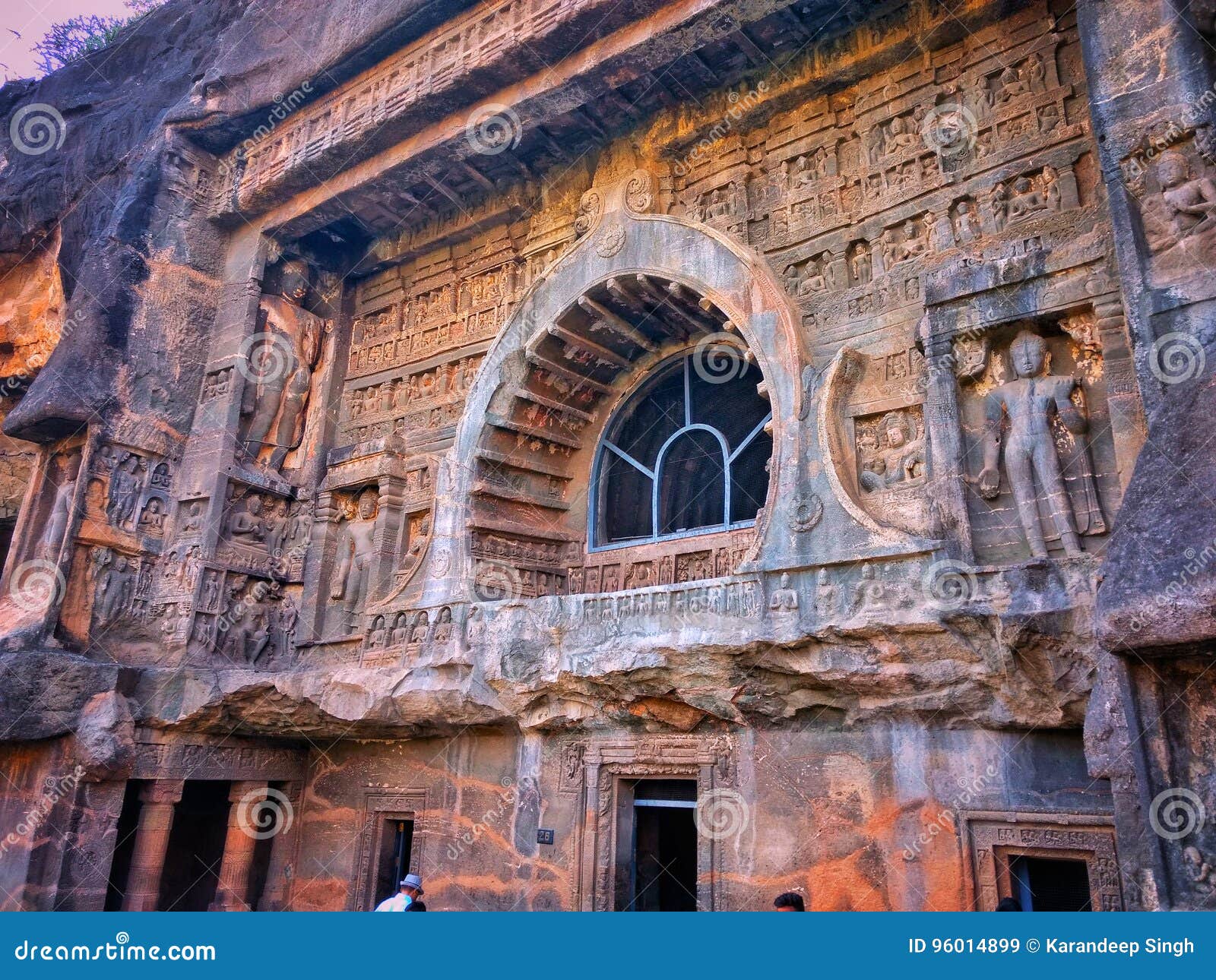 Ajanta caves stock image. Image of curved, ajanta, view - 96014899