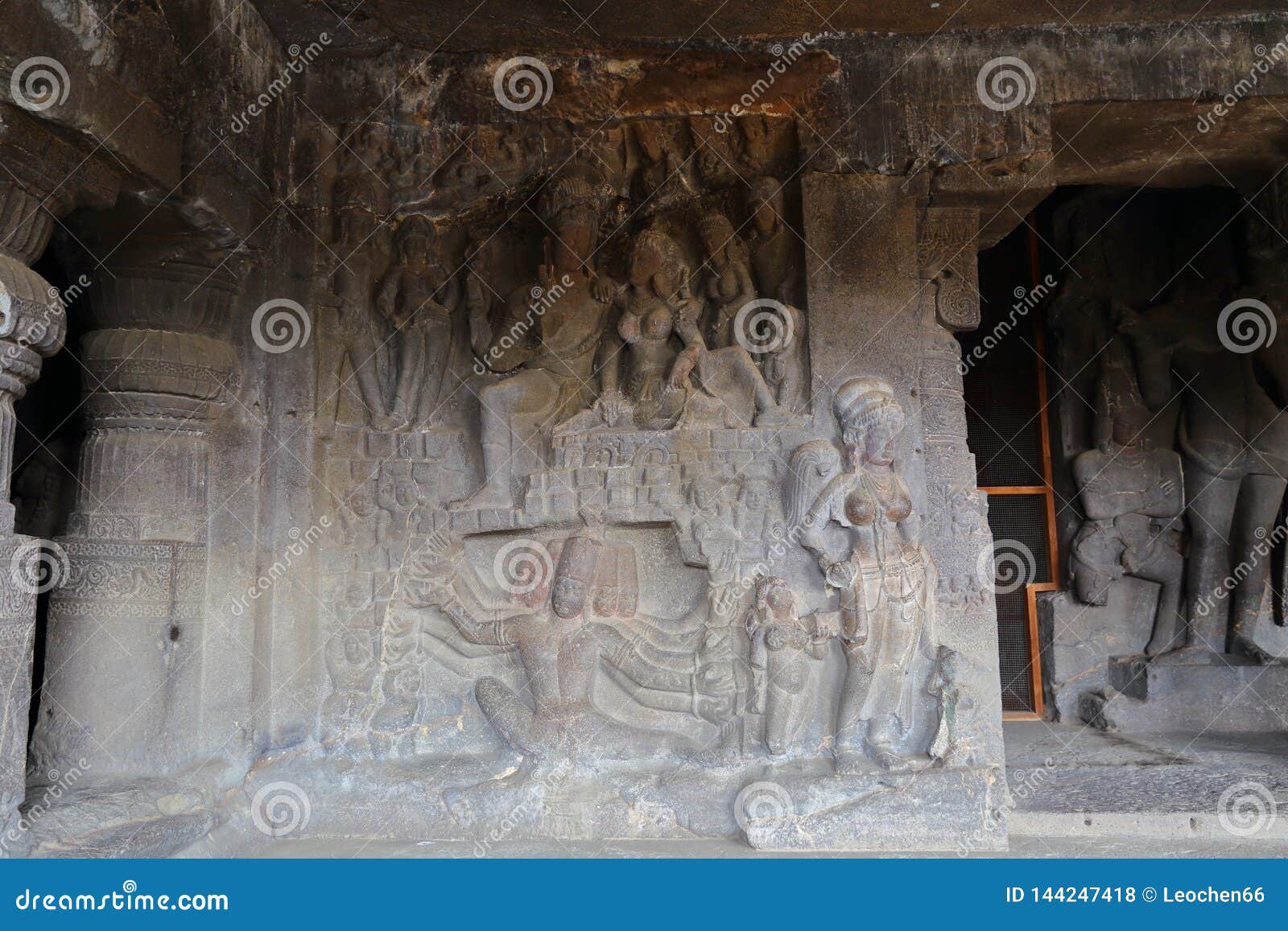 Ajanta Caves, India. the Ajanta Caves in Maharashtra State are Buddhist ...