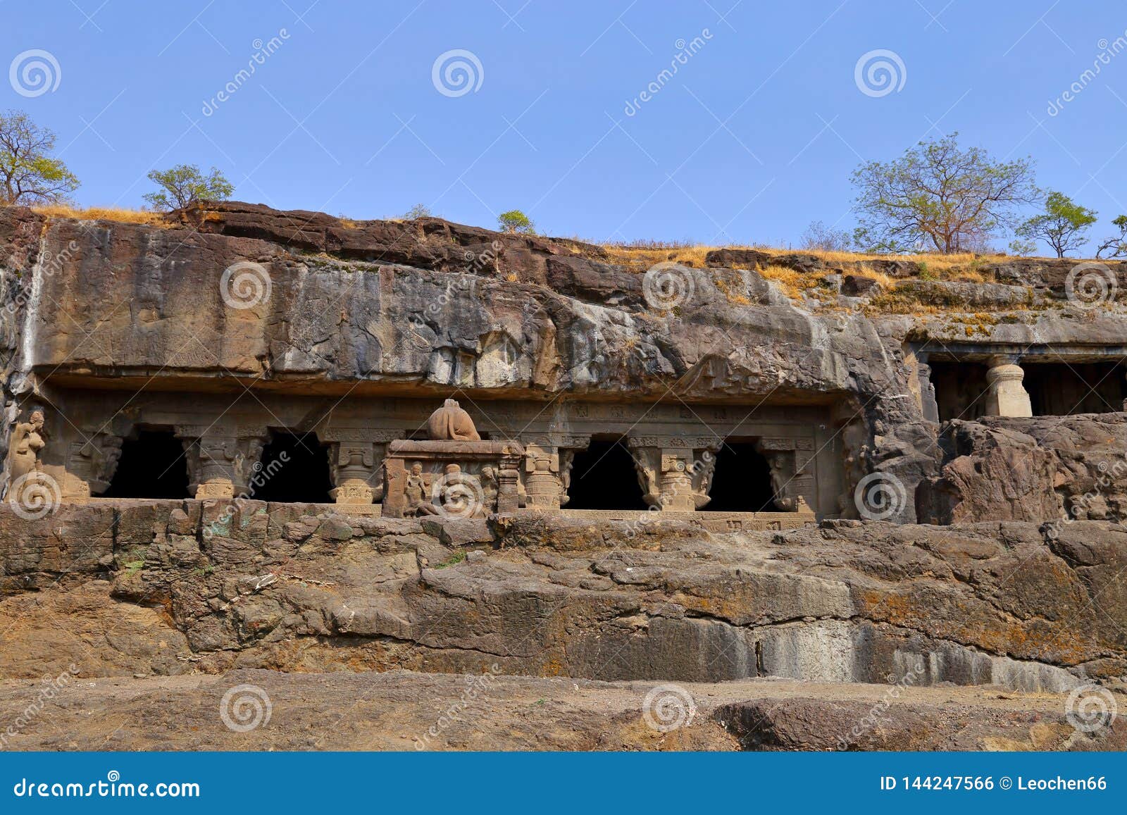Ajanta Caves, India. the Ajanta Caves in Maharashtra State are Buddhist ...