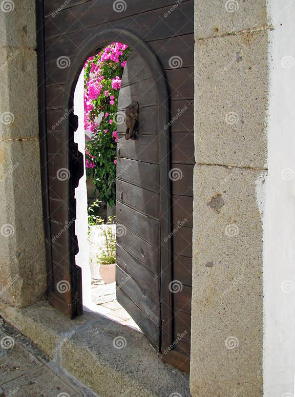 Ajar gate stock photo. Image of peeking, glance, ajar - 33613550