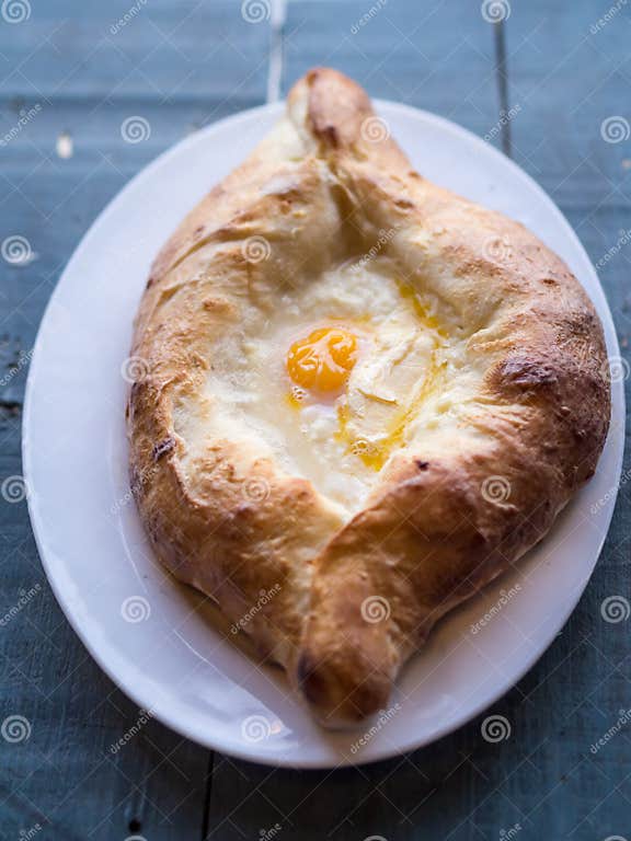 Ajaruli khachapuri stock photo. Image of eating, simple - 37813242