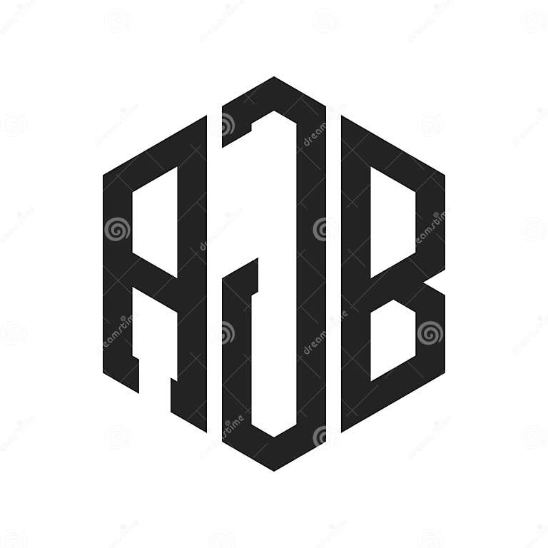 AJB Logo Design. Initial Letter AJB Monogram Logo Using Hexagon Shape ...