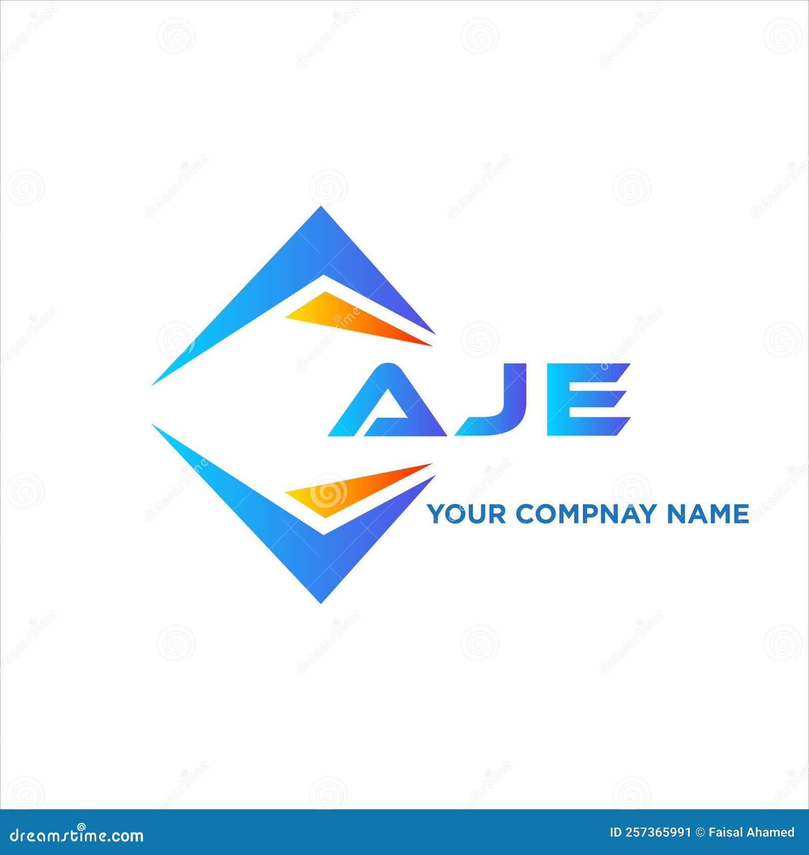 AJE Abstract Technology Logo Design on White Background. AJE Creative ...