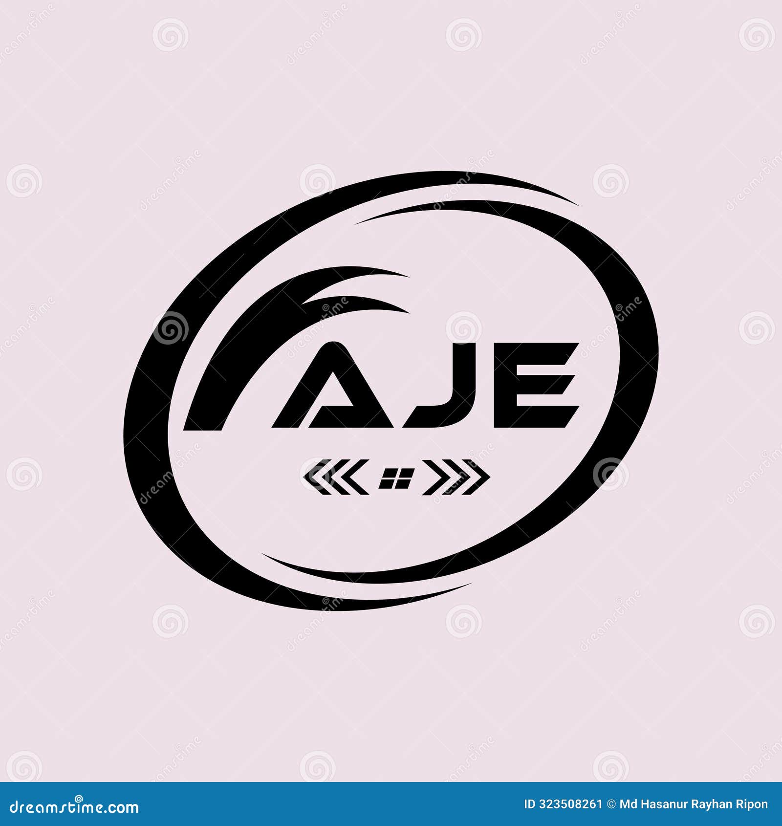 AJE Letter Logo Design. AJE Simple and Modern Monogram Logo Stock ...