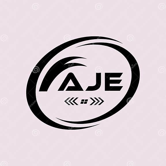 AJE Letter Logo Design. AJE Simple and Modern Monogram Logo Stock ...