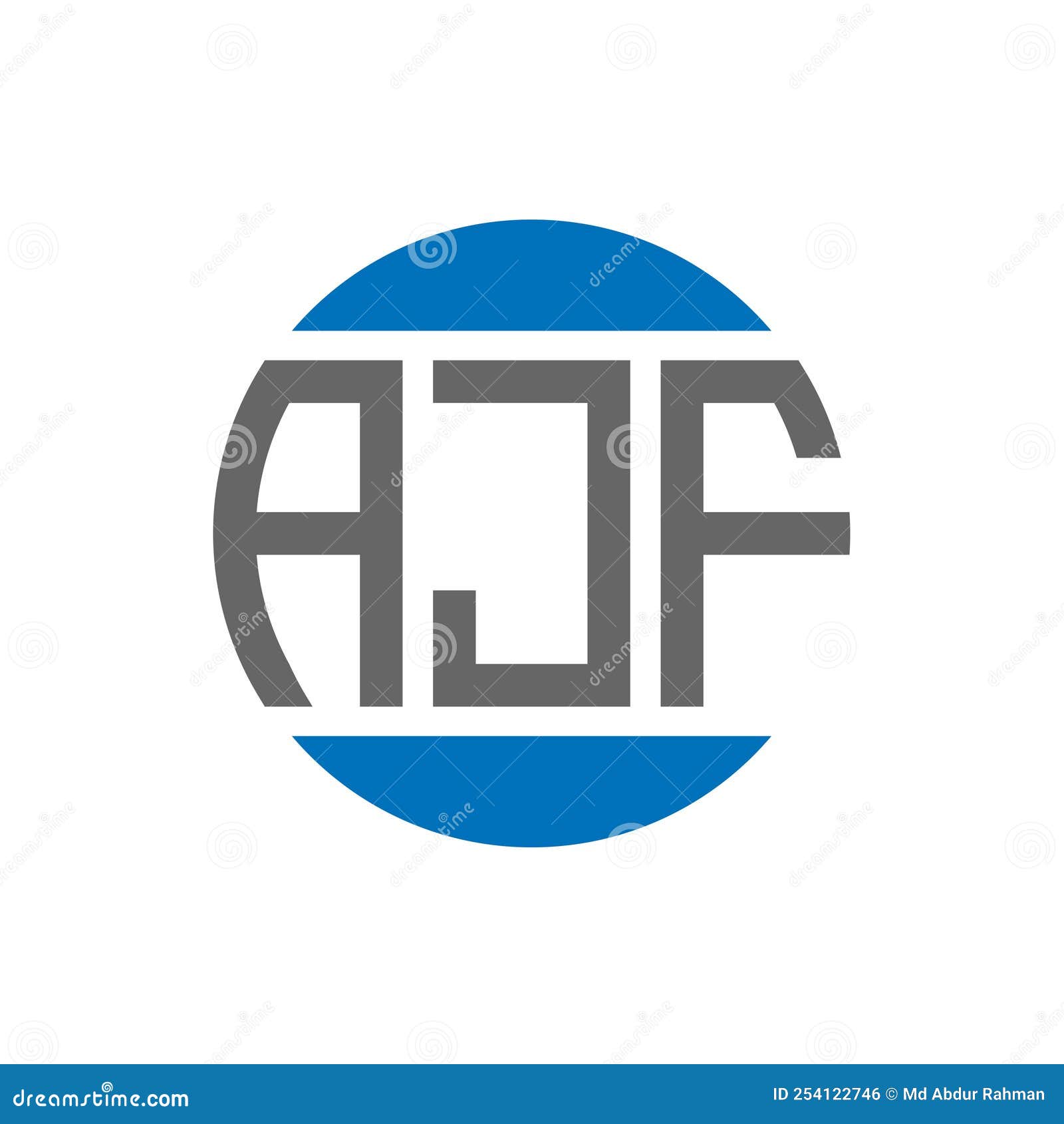 AJF Letter Logo Design on White Background. AJF Creative Initials ...