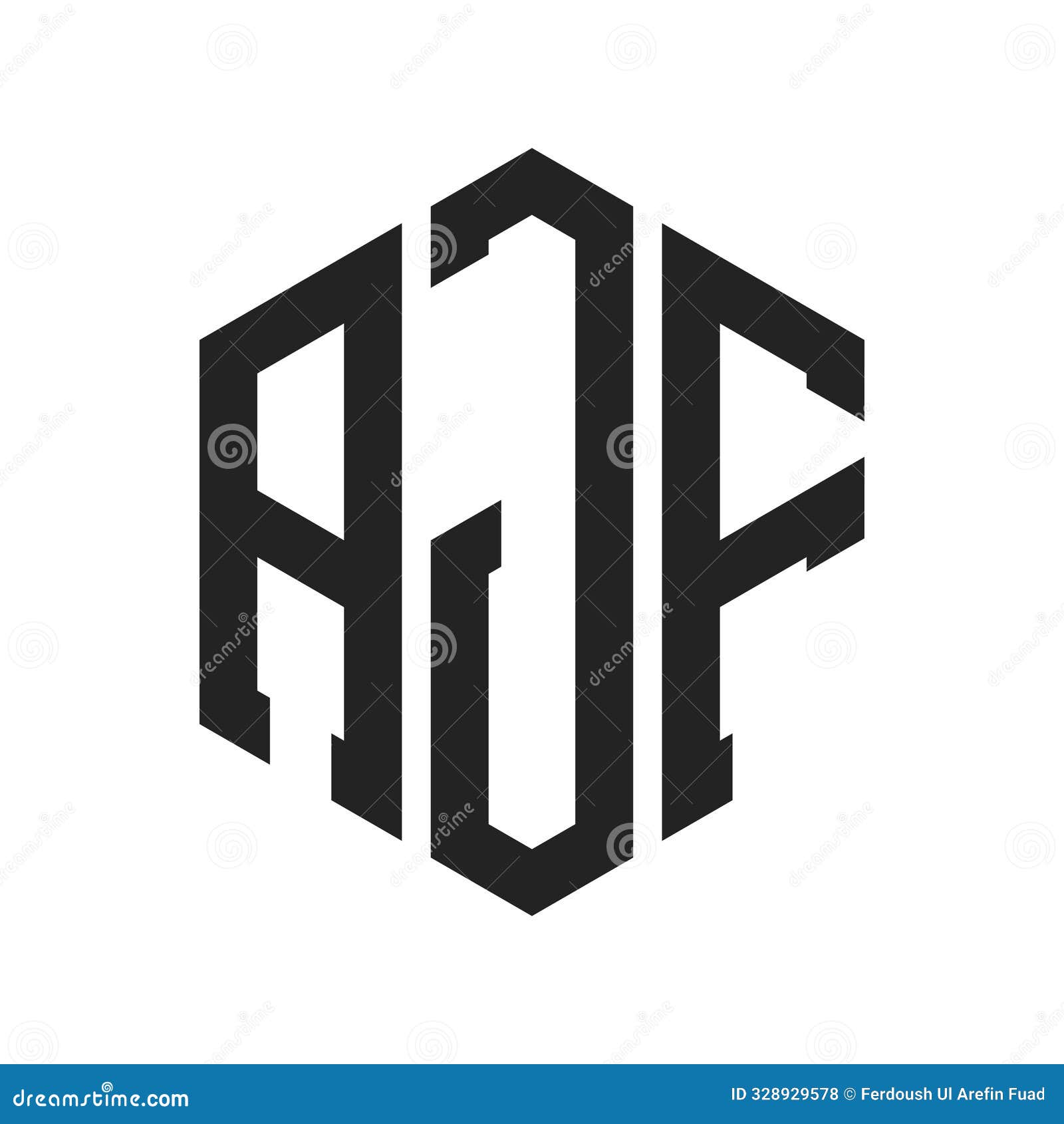 AJF Logo Design. Initial Letter AJF Monogram Logo Using Hexagon Shape ...