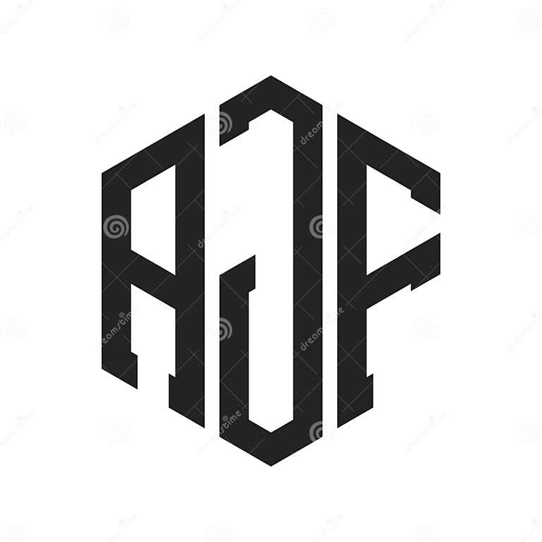 AJF Logo Design. Initial Letter AJF Monogram Logo Using Hexagon Shape ...