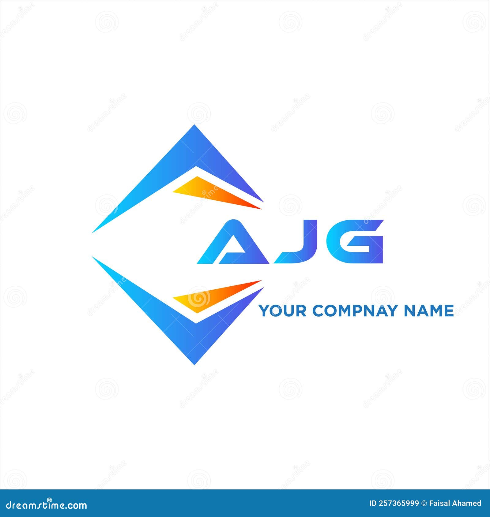 AJG Abstract Technology Logo Design on White Background. AJG Creative ...