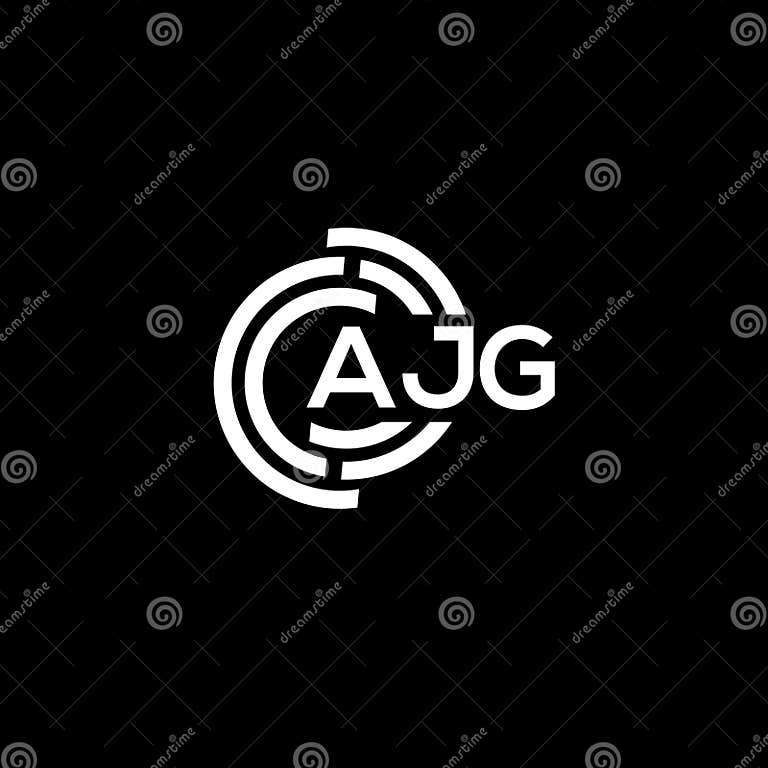AJG Letter Logo Design on Black Background. AJG Creative Initials ...