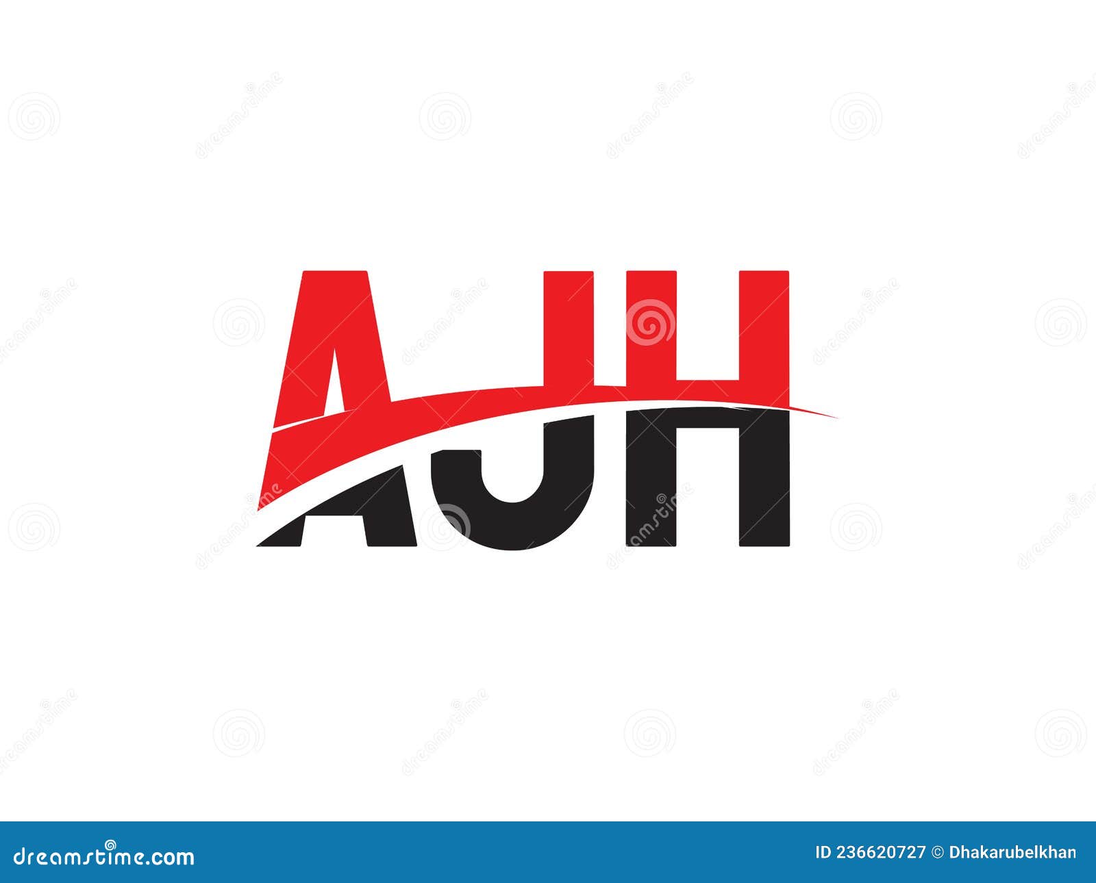 AJH Letter Initial Logo Design Vector Illustration Stock Vector ...