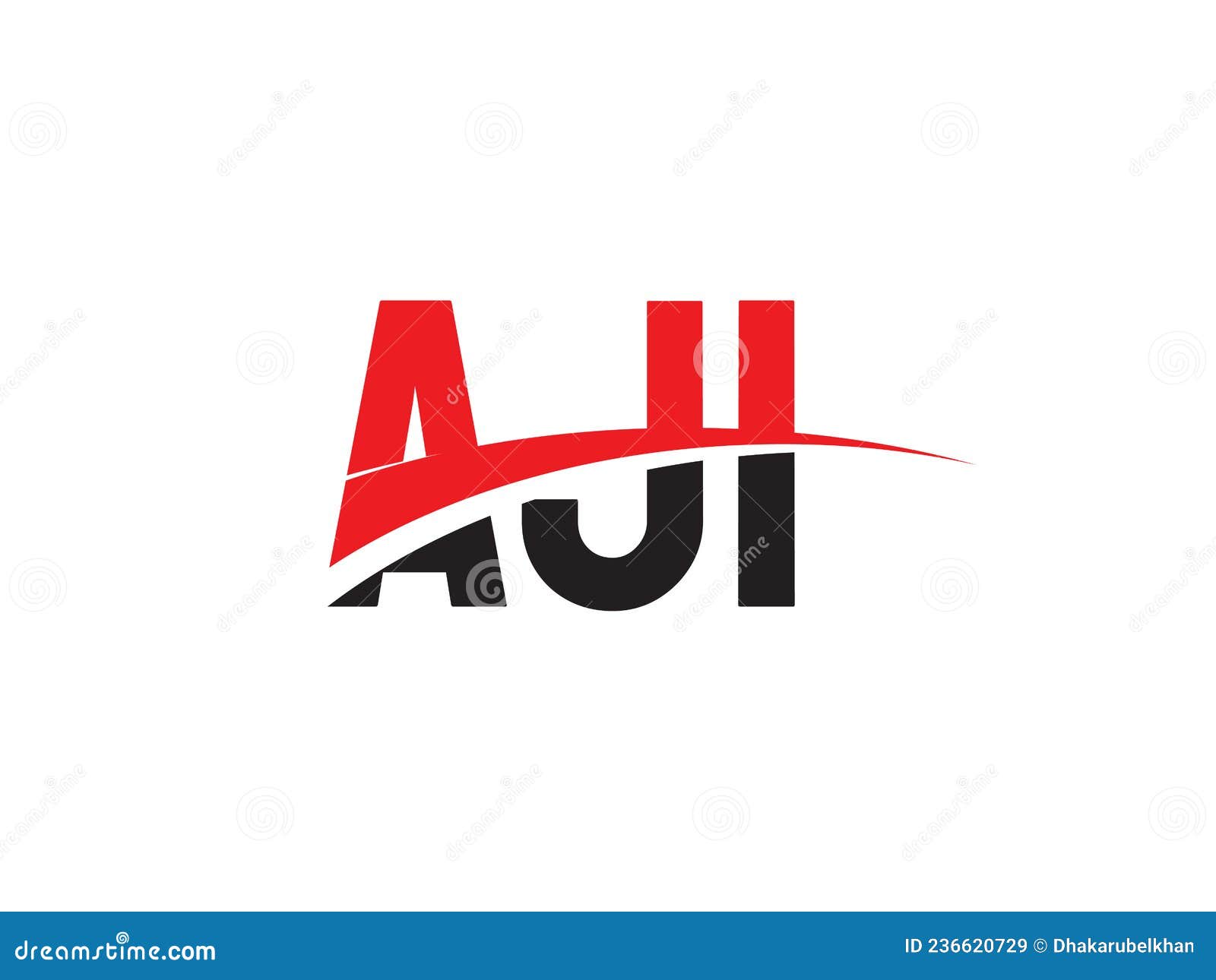 AJI Letter Initial Logo Design Vector Illustration | CartoonDealer.com ...