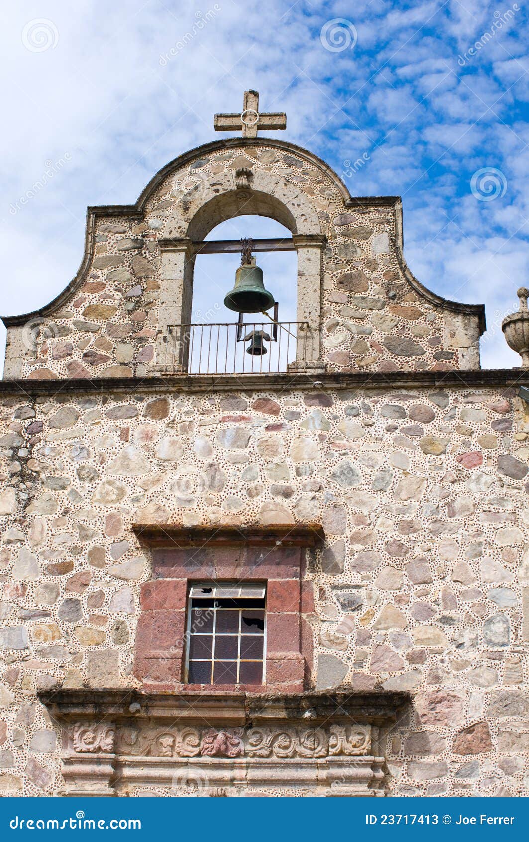 Ajijic Old Church Front stock image. Image of structure - 23717413